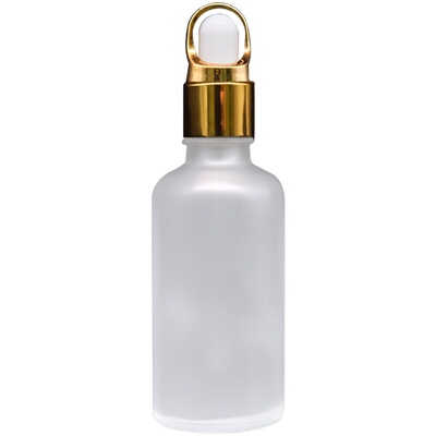 透明磨砂金色花篮玻璃滴管瓶