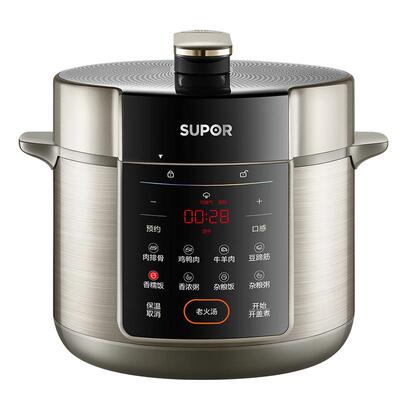 苏泊尔0涂层电压力锅家用高压电饭煲压力锅二合一新高端官方正品