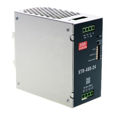 台湾明纬XTR-480开关电源12V24V36V48V导轨380V三相480W TDR-480