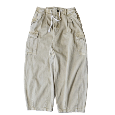 SONOFLOONG复古水洗廓形气球裤潮