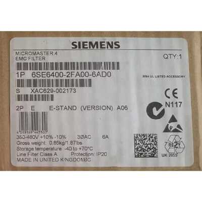 议价6SE6400-2FA00-6AD0 变频器 EMC滤波器6SE64002FA006AD0