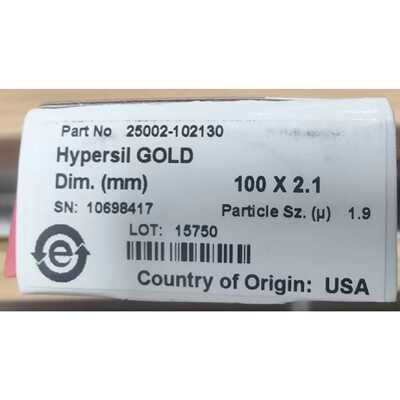 议价25002-102130赛默飞色谱柱1.9μm2.1mm 100mmGOLDC18色谱柱