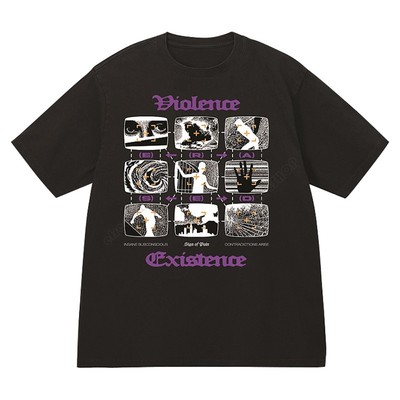 日本潮牌ERASED专业滑板T恤纯棉