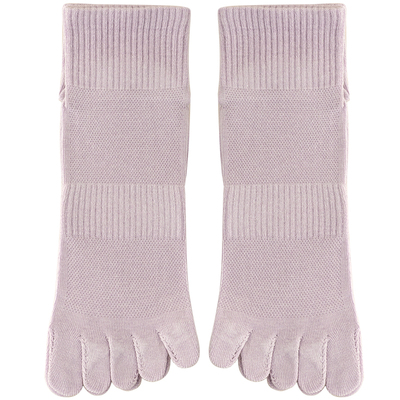 100%纯棉不掉跟五指短筒袜女