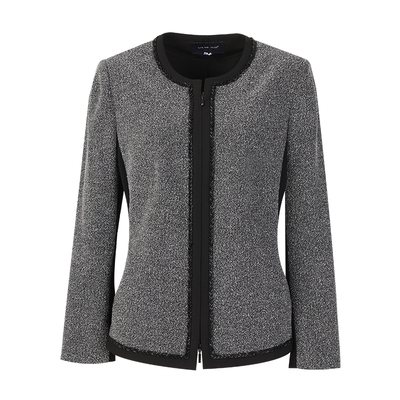 靓诺小香风短款拼接上衣