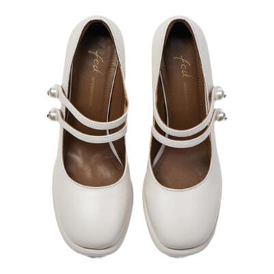 粗高跟单鞋女玛丽珍通勤时装鞋