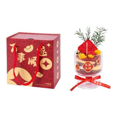 新年沙画蜡烛香薰礼盒摆件伴手