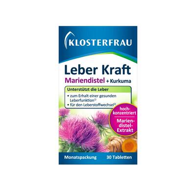【自营】德国修女Klosterfrau护肝片水飞蓟营养姜黄奶蓟草30粒/盒