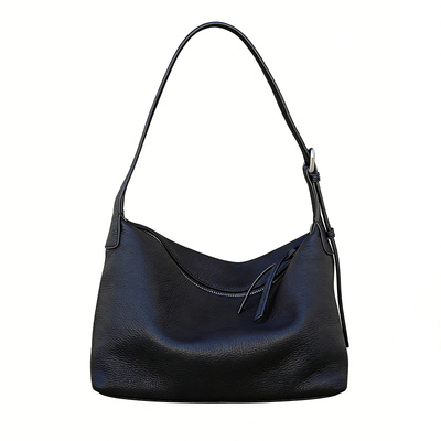 轻复古极简休闲通勤真皮HOBO包