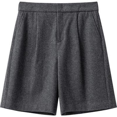 【羊毛】播商场同款直筒宽松休闲裤女24冬新款轻便短裤BDR4KD3945
