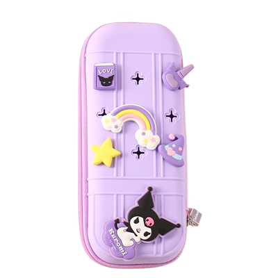 软萌库洛米女童笔袋玉桂狗儿童铅笔盒小学生美乐蒂硅胶文具盒可爱