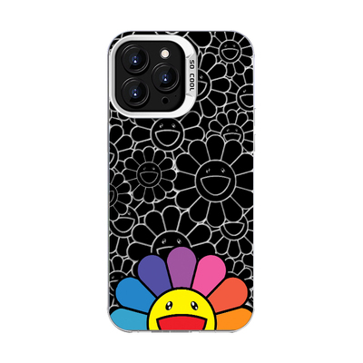 刘宇宁同款村上隆太阳花彩银壳