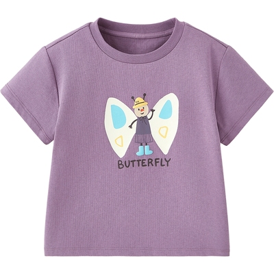 英氏夏季透气姐妹装短袖T恤