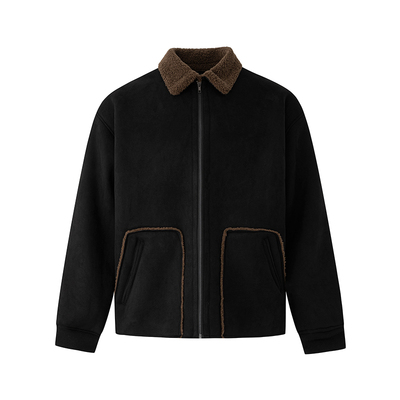 MRCYC复古风麂皮绒皮毛一体棉衣