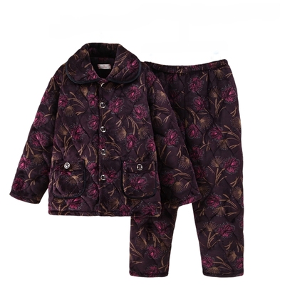 三层夹棉睡衣三层夹棉中老年