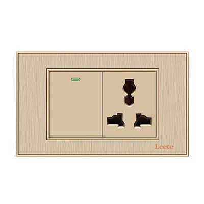 国际通用暗装10a老式带开关插座