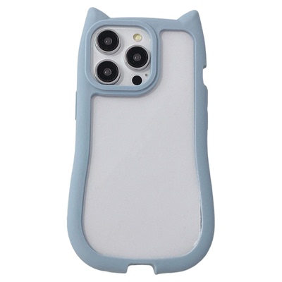 cartoon Cat ears clear case适用iphone 11 12 13 14 15 16 17 pro max XR XS MAX 7 8 PLUS