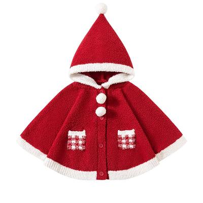 TugTug婴童宝宝披风半边绒斗篷