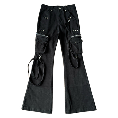 vibe绑带工装牛仔裤男美式高街