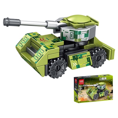 儿童益智拼装积木军事战斗男孩