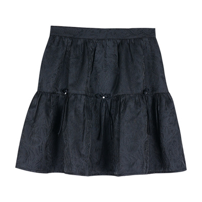 固执2024复古荷叶边半身裙