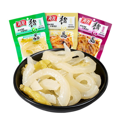 有友泡椒猪皮晶70gx9袋网红零食