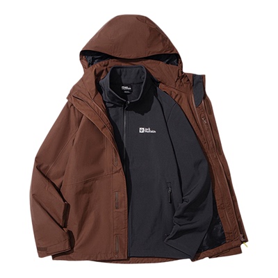 狼爪软壳三合一冲锋衣男防水外套