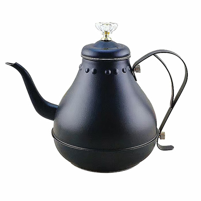 定制宫廷黑色细长嘴带滤网泡茶壶