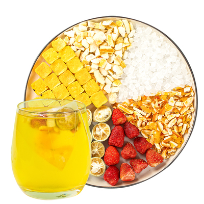 草莓香橙金桔柠檬百香果茶泡水喝的水果茶茶包冲泡饮品冻干花果茶