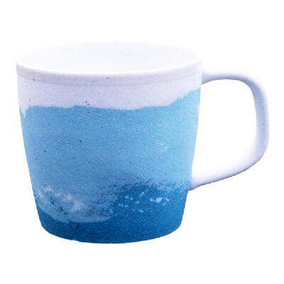 陶作坊白色老岩泥绞胎工艺咖啡杯