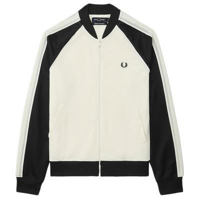 FRED PERRY女士休闲卫衣2025冬季新款宽松拉链撞色麦穗刺绣J1107