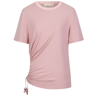 PORTSPURE露腰不对称抽绳短袖T恤