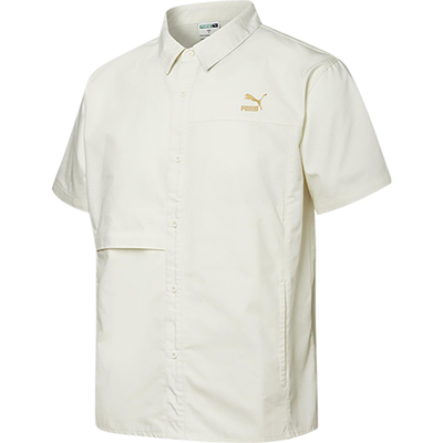 Puma/彪马正品夏季新款男士针织透气经典翻领短袖衬衫533739-55