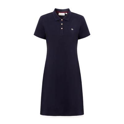 微弹撞色复古优雅针织连衣裙