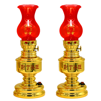 LED入伙新宅居双喜对结婚房礼乔迁长明插电子孙灯煤油蜡烛进火灯