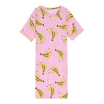 芬狄诗睡裙纯棉同款衣女圆领春季