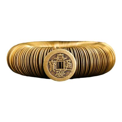 铜五帝钱压门槛挂件客厅仿古摆件