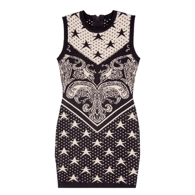 修身显瘦时尚性感法式提花针织裙