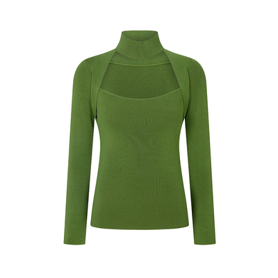 设计感气质针织大方领毛衣打底衫