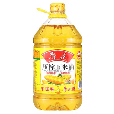 官方自营店鲁花压榨玉米油5L特价