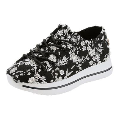 汤姆斯厚底帆布鞋透气休闲鞋女鞋