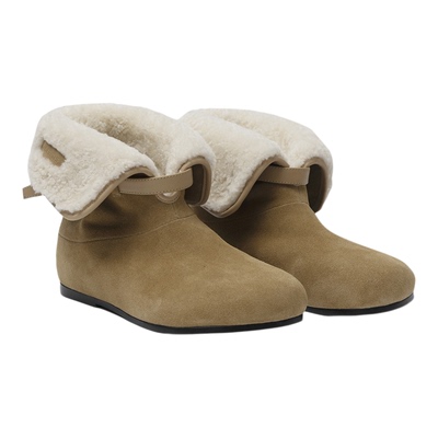 冬日疗愈博肯毛靴大头U型靴