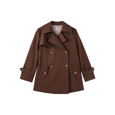 CHESONSE秋冬宽松显瘦短风衣外套