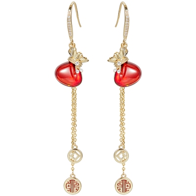 caromay福气钱袋耳环显脸瘦的