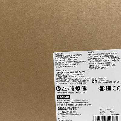 溢价-3RA6120-2EB33  SIRIUS 紧凑型负荷馈线