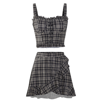 【格子控】显瘦聚拢女