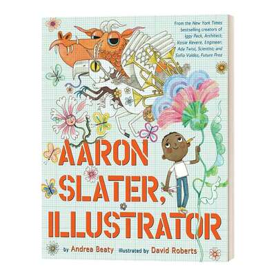 亚伦想当插画师 英文原版 Aaron Slater  Illustrator 梦想行动派 STEAM教育 精装绘本 英文版 进口英语原版书籍