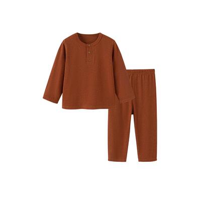 babylove【纵享丝柔】宝宝家居服套装春秋婴儿内衣羊毛睡衣两件套