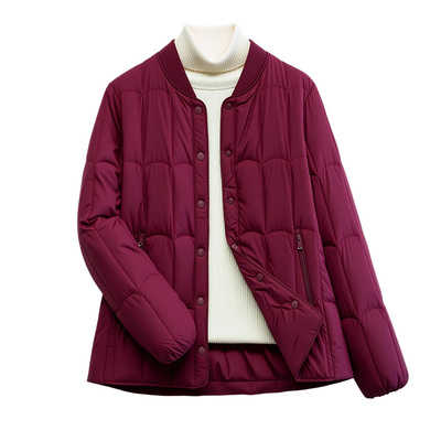 雅鹿新款圆领轻薄羽绒服