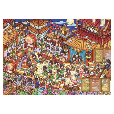 唐宫夜宴造景贴纸妍莜23.0
